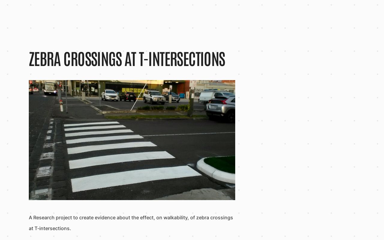 Zebra Crossings at T-intersections